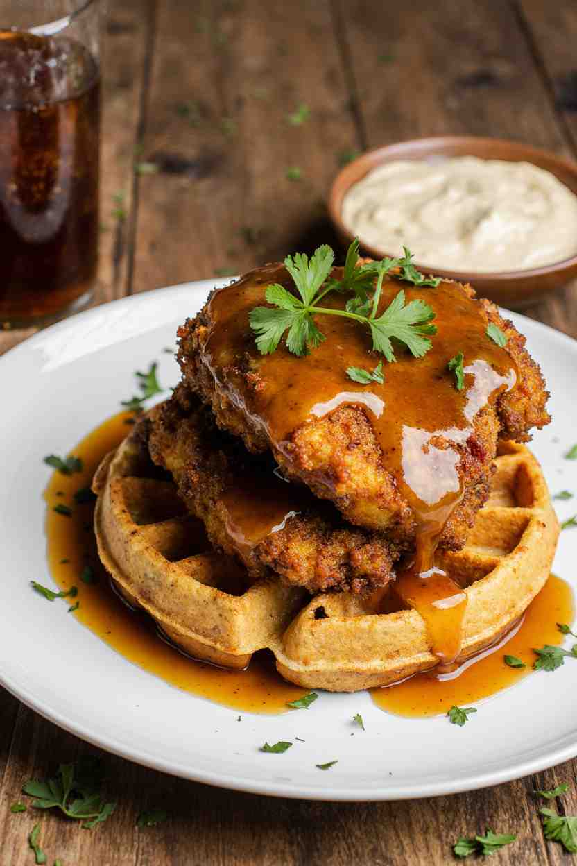 Amish Chicken and Waffles (PA Dutch Chicken and Waffles)