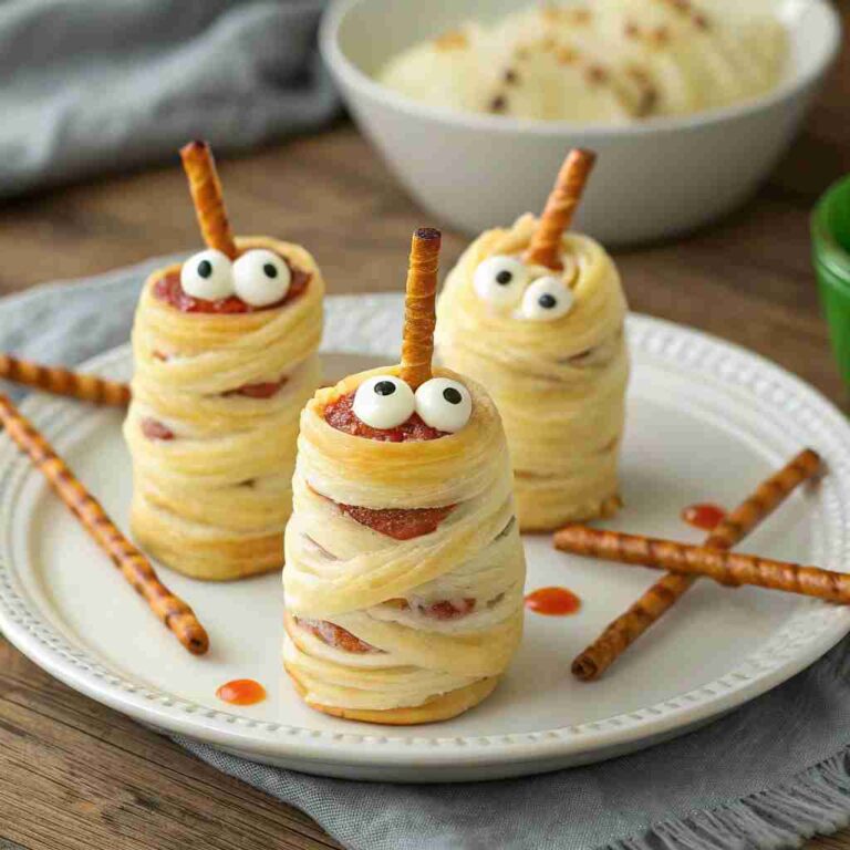 Baked Cheese Mummies – Easy Halloween Appetizer Recipe
