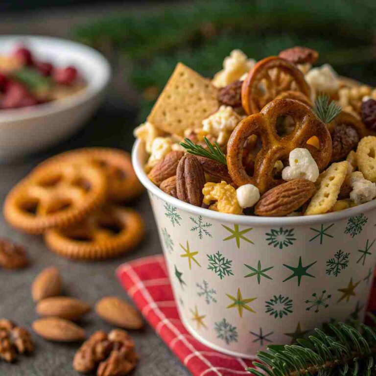 Christmas Eve Savoury Snack Mix - Party Munch Recipe