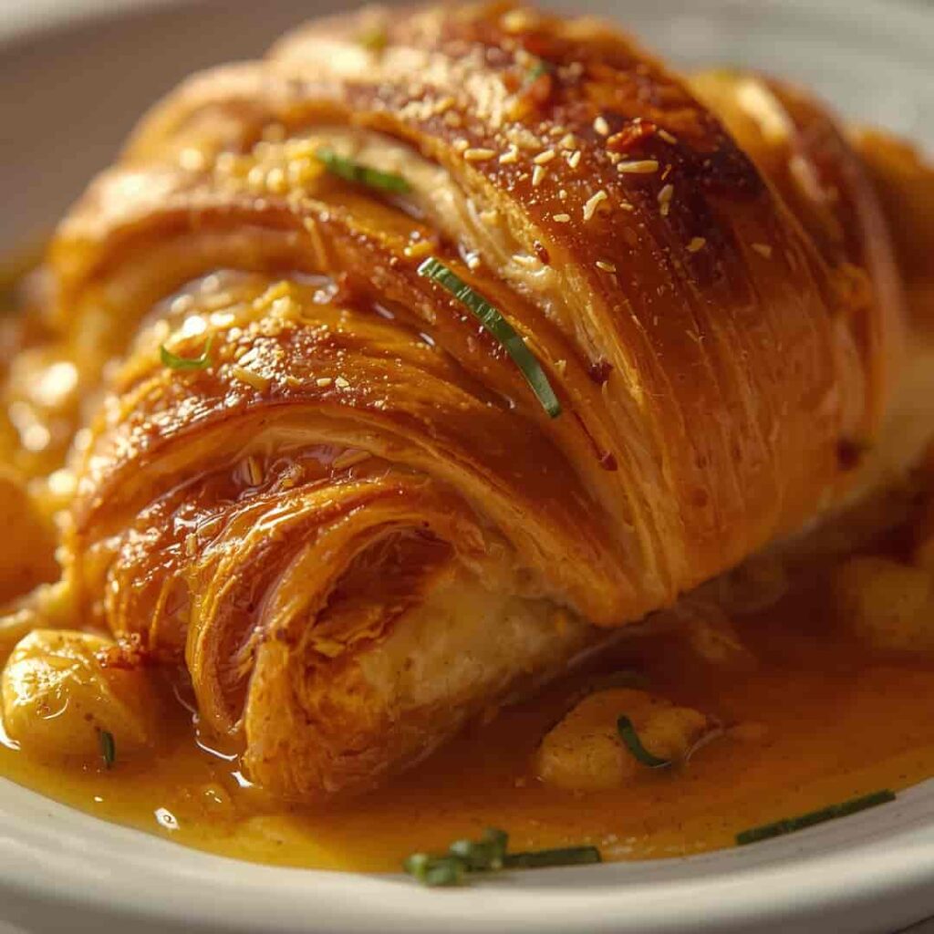 Overnight Croissant Breakfast Casserole