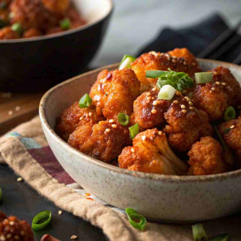 Spicy Honey Cauliflower Bites - Baked Buffalo Wings Alternative
