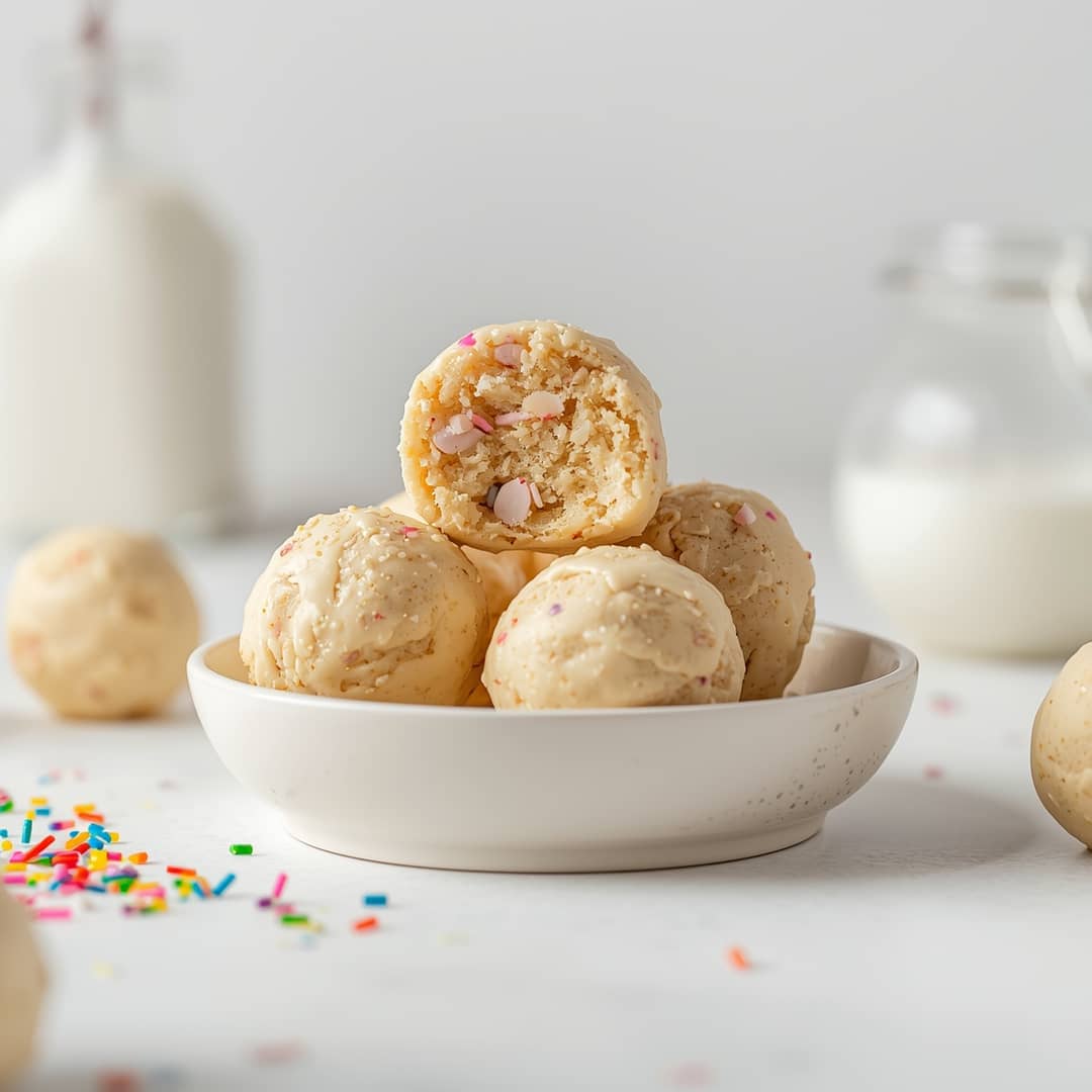 Birthday Cake Batter Protein Balls