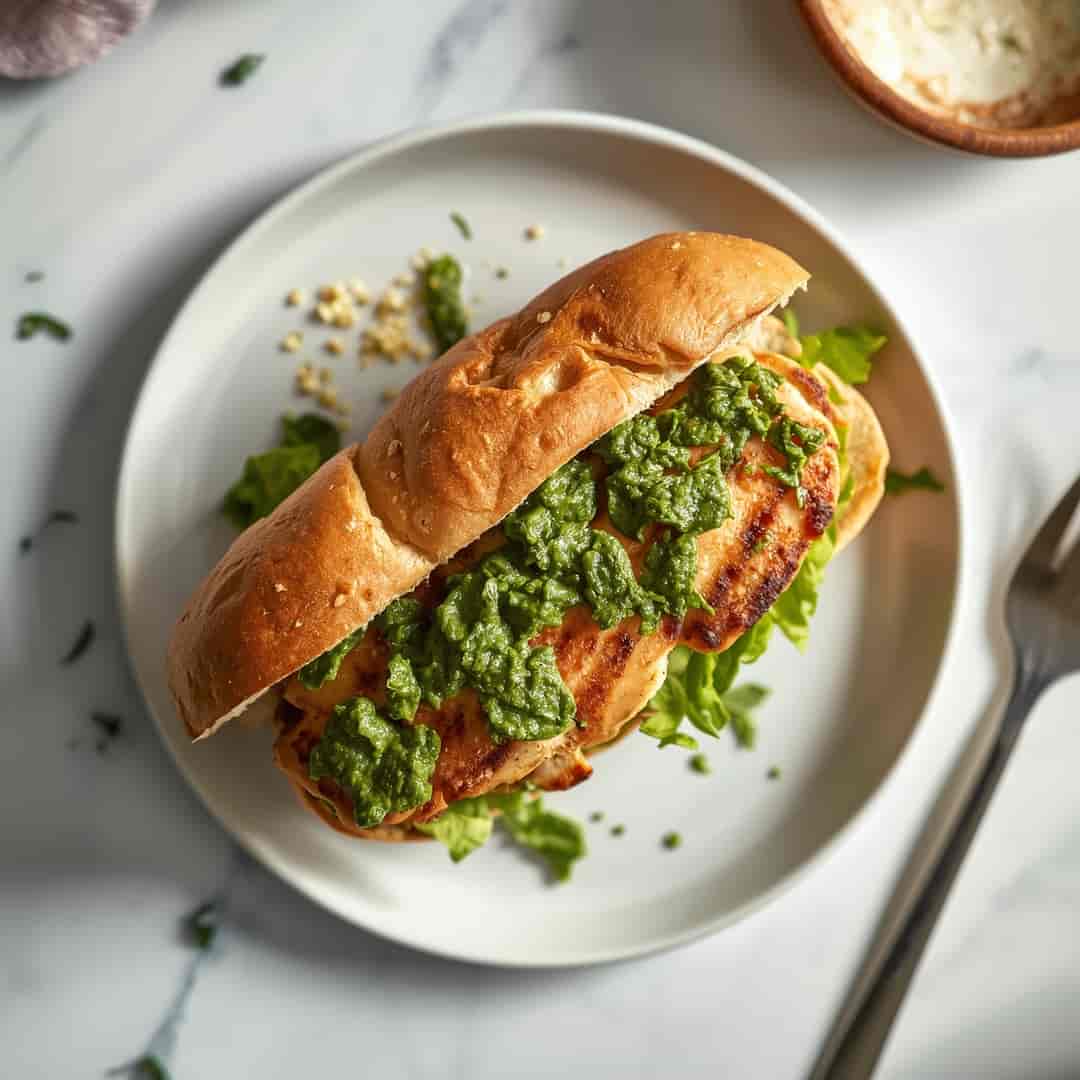 Easy Pesto Chicken Sandwich