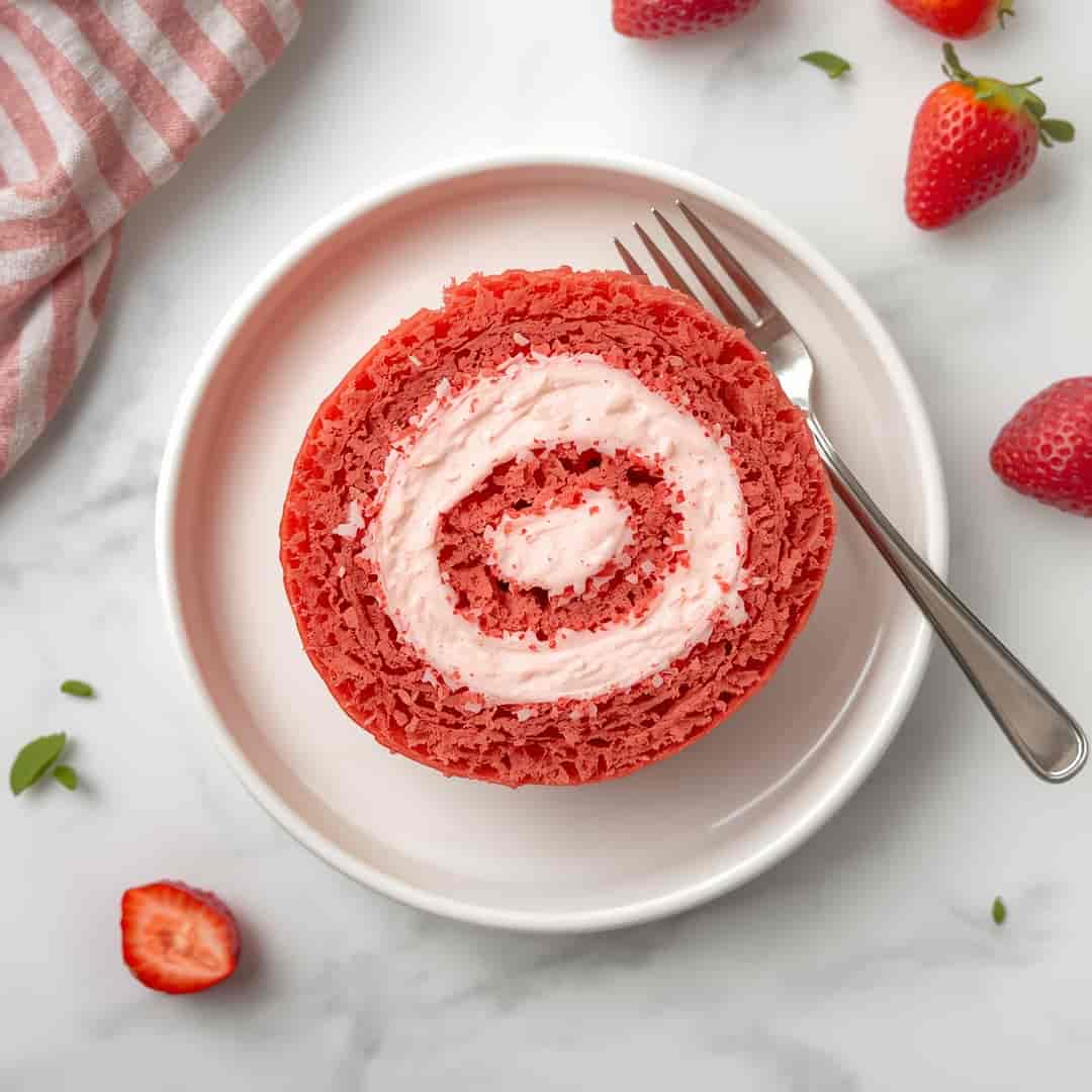 Pink Velvet Cake Roll