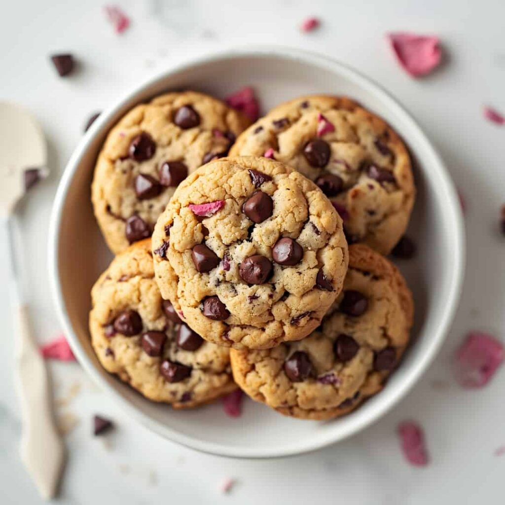 Rose Chocolate Chip Cookies
