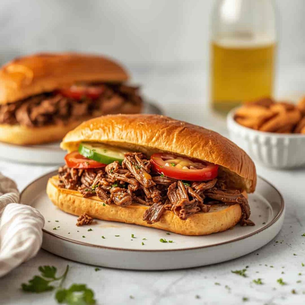 Slow Cooker Italian Beef Sandwiches