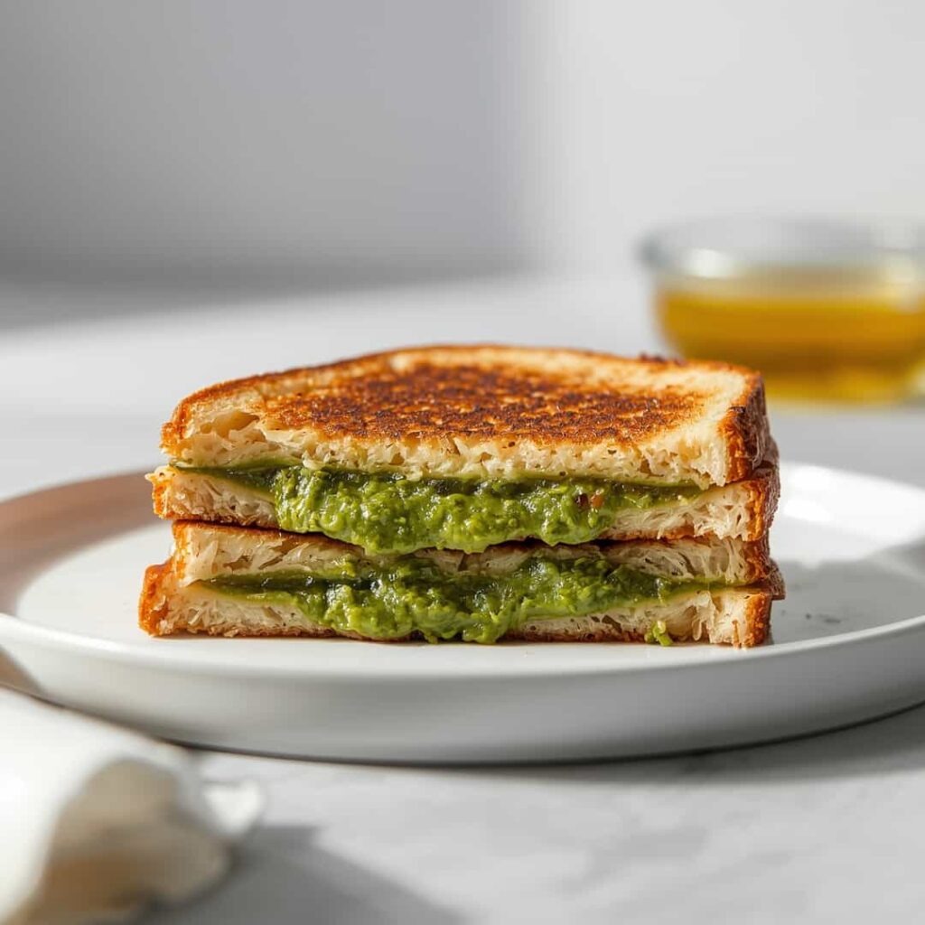 Best Pesto Grilled Cheese