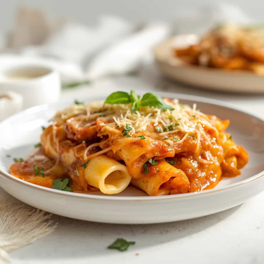 Cheesy Baked Mostaccioli