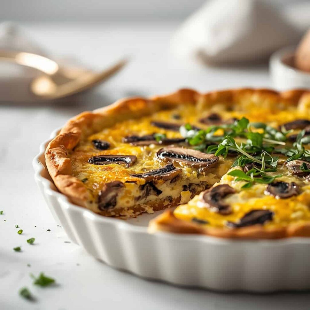 Crustless Mushroom Quiche Recipe