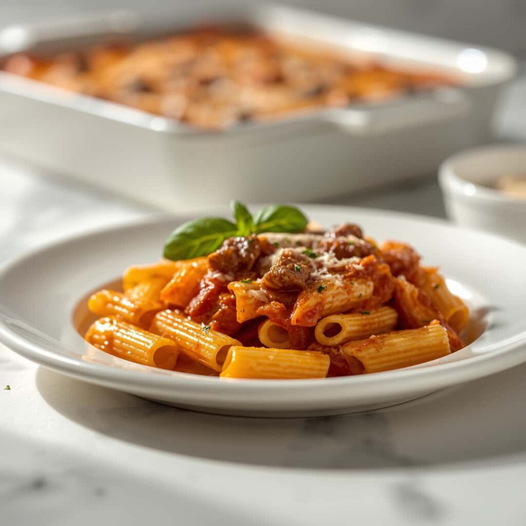 Easy Baked Ziti with Italian Sausage