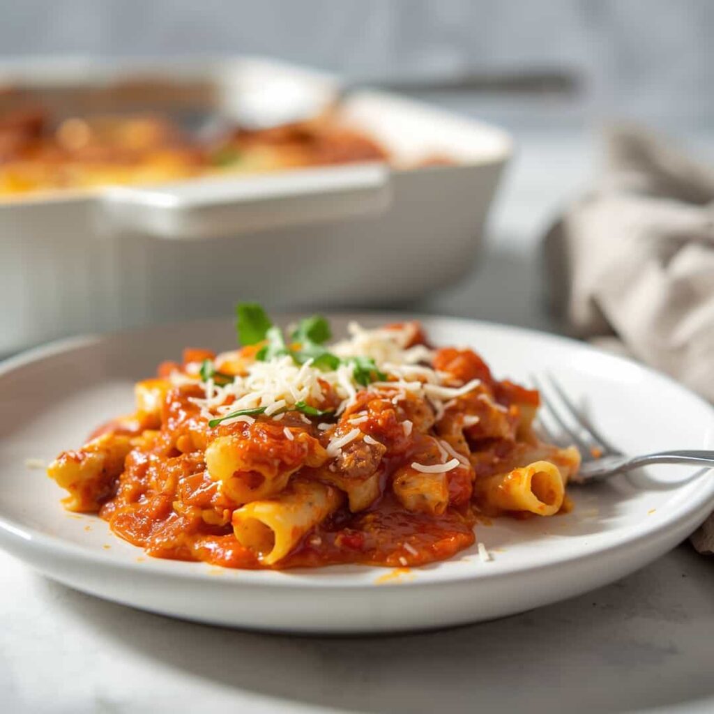 Easy Beefy Baked Ziti