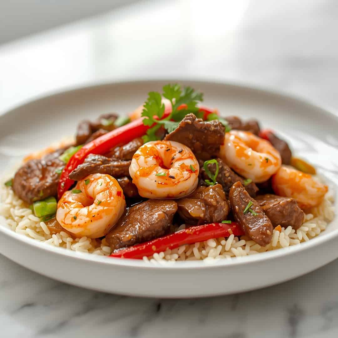 High Protein Steak Shrimp Stir-Fry
