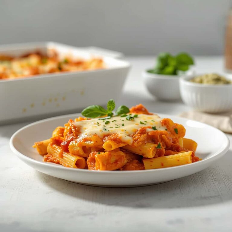 Homemade Cheesy Oven Baked Ziti