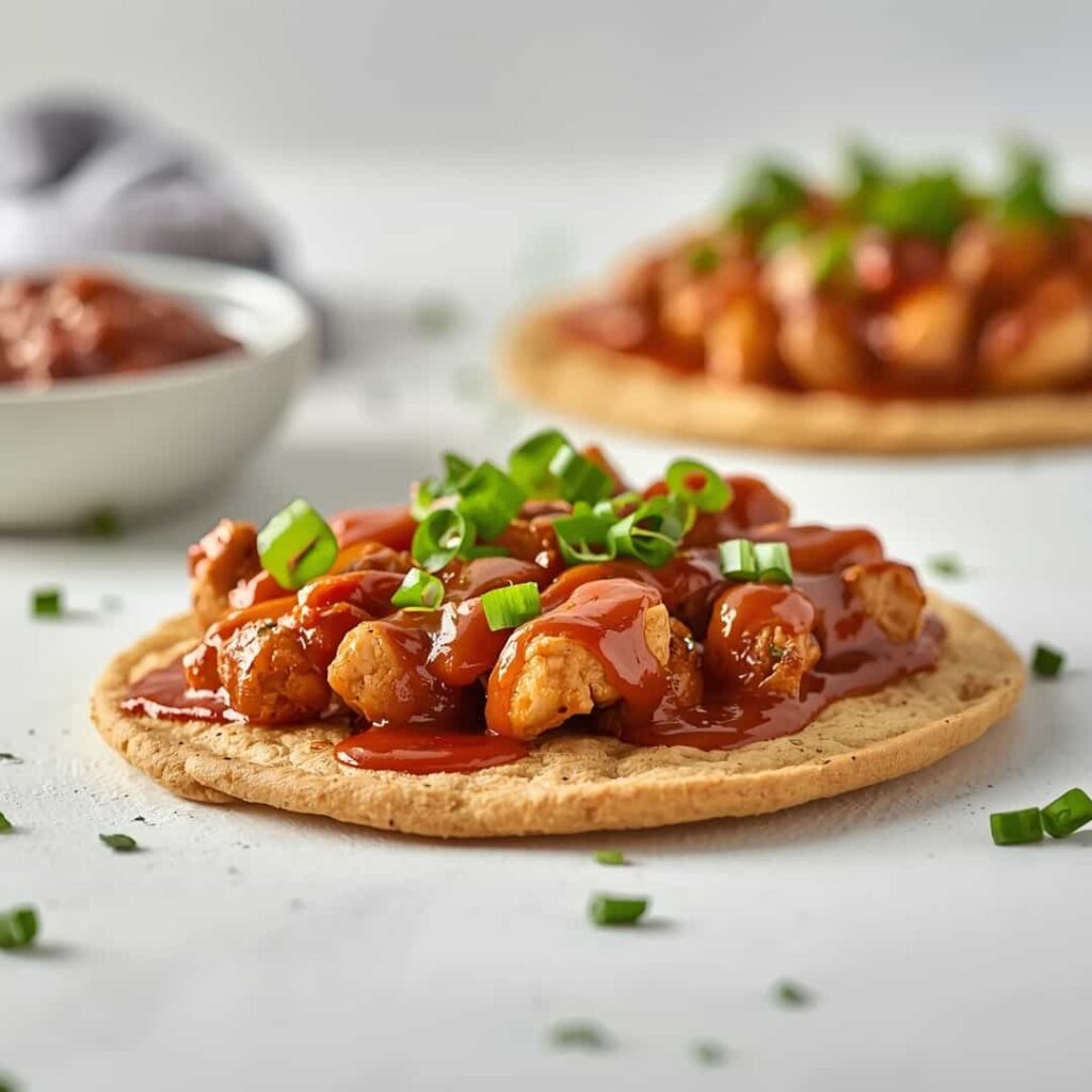 High Protein BBQ Chicken Flatbread
